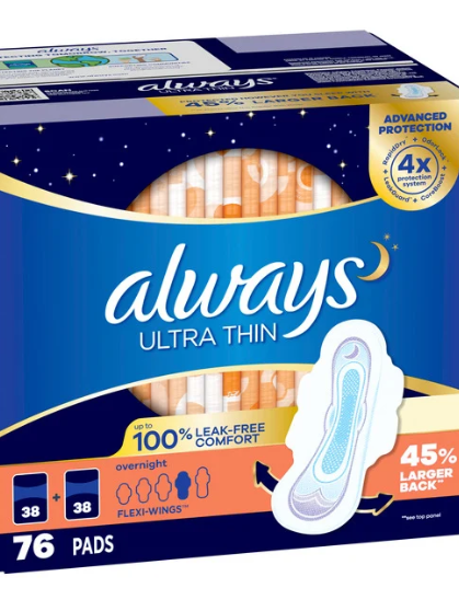 Always pads blue store