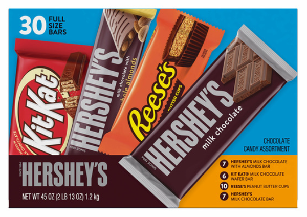 Hershey's Assorted Bar Variety Pack, 30-count – Box Oregon