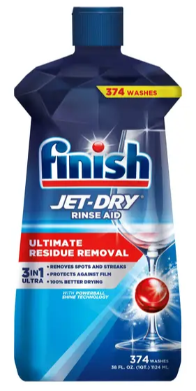 Costco Finish Jet-Dry Ultra Dishwasher Rinse Aid, 38 fl oz – Box Oregon