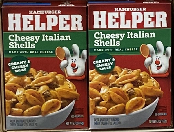 Hamburger Helper, Cheesy Italian Shells, 6.1 oz – Box Oregon