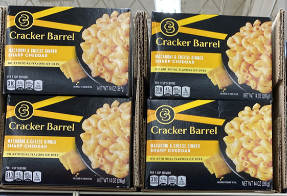 Cracker Barrel Sharp Cheddar Macaroni and Cheese Dinner, 14 oz Box ...