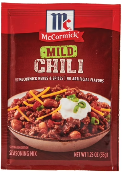McCormick Mild Chili Seasoning Mix, 1.25 oz – Box Oregon